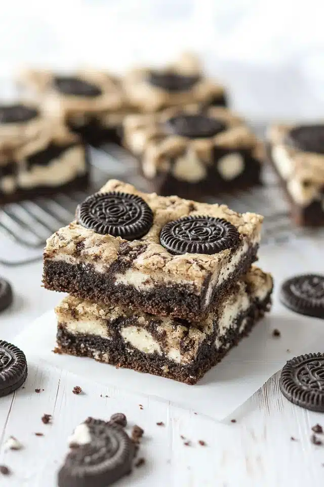 Oreo Cookie Bars - Savortales