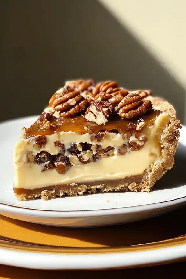 Kentucky Derby Pecan Pie Cheesecake - Savortales