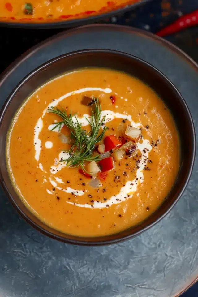 Smooth and Creamy Roasted Vegetable Soup - Savortales