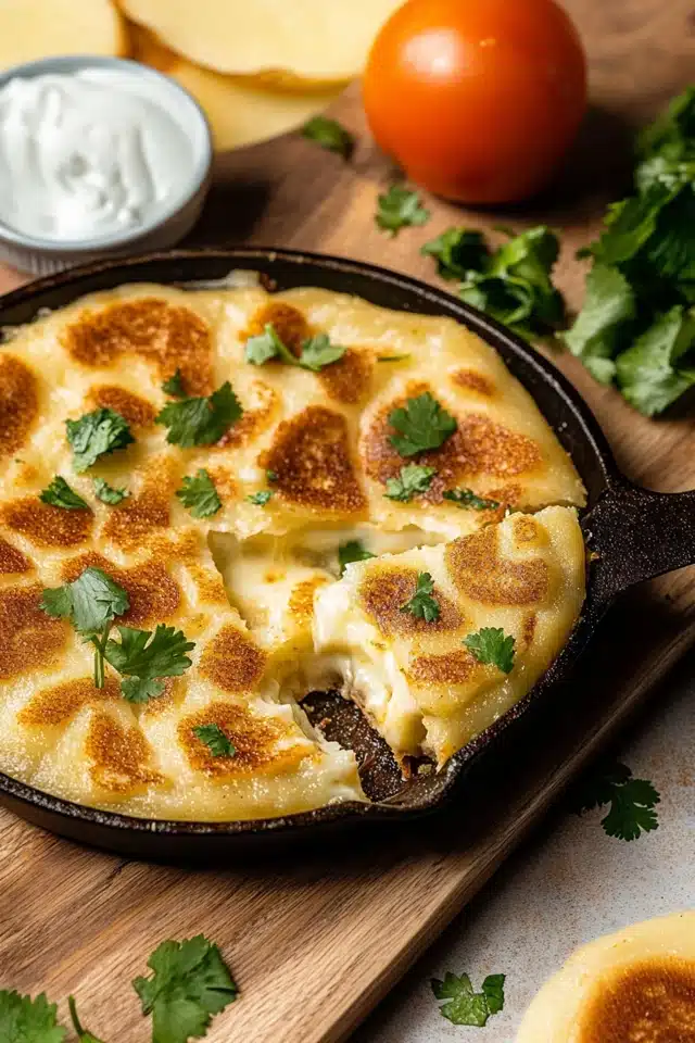 Arepas con Queso (Cheese-Stuffed Corn Cakes) - Savortales