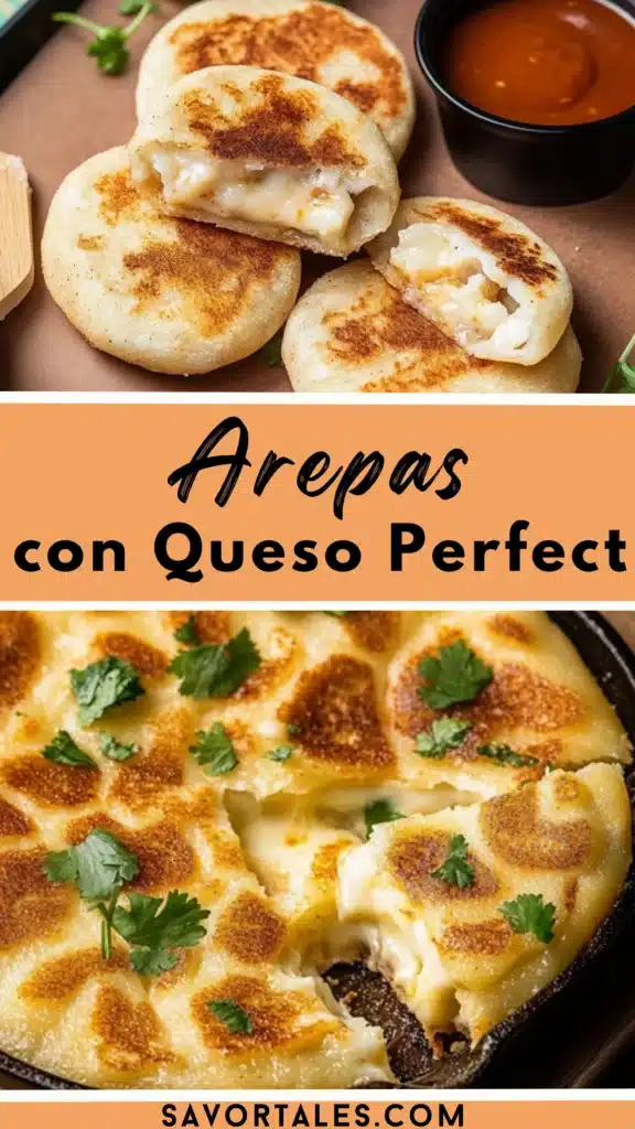 Arepas con Queso (Cheese-Stuffed Corn Cakes) - Savortales