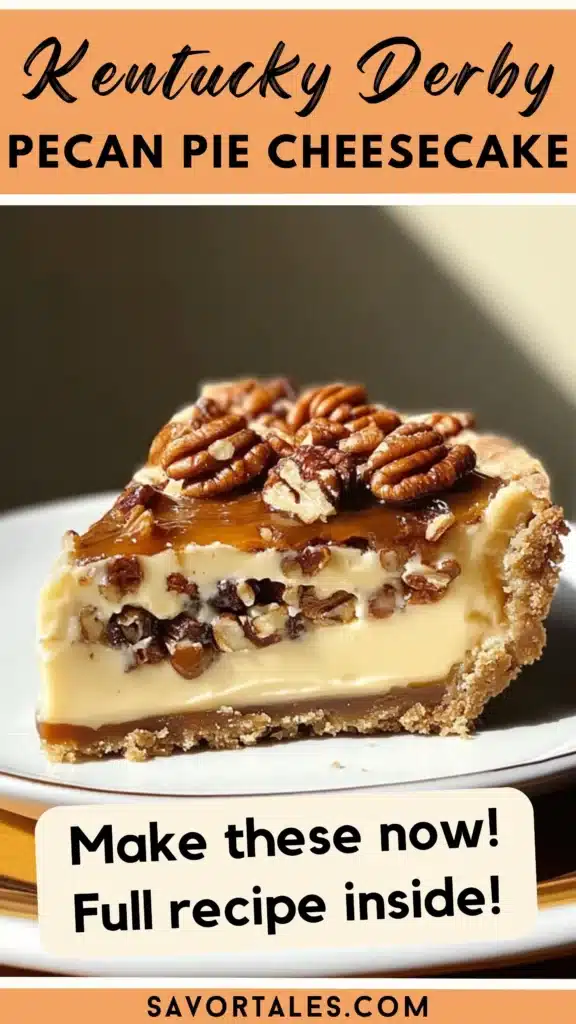 Kentucky Derby Pecan Pie Cheesecake - Savortales
