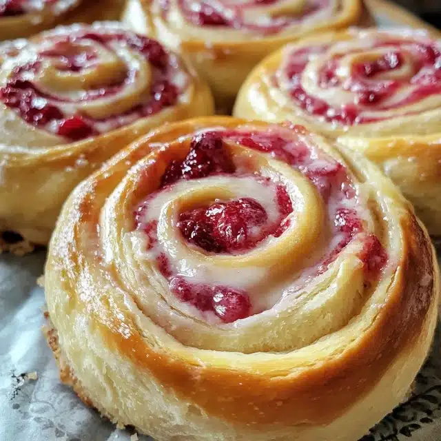 Raspberry Cream Cheese Sweet Rolls - Savortales