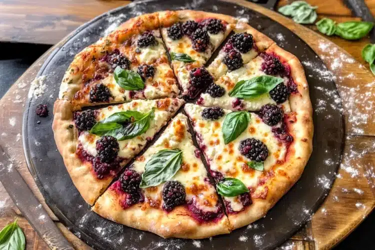 Blackberry Basil Ricotta Pizza - Savortales