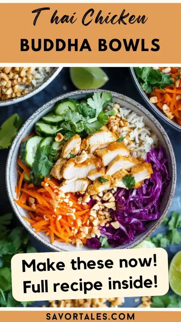 Thai Chicken Buddha Bowls - Savortales
