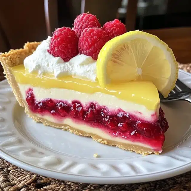 Lemon Raspberry Layered Pie - Savortales