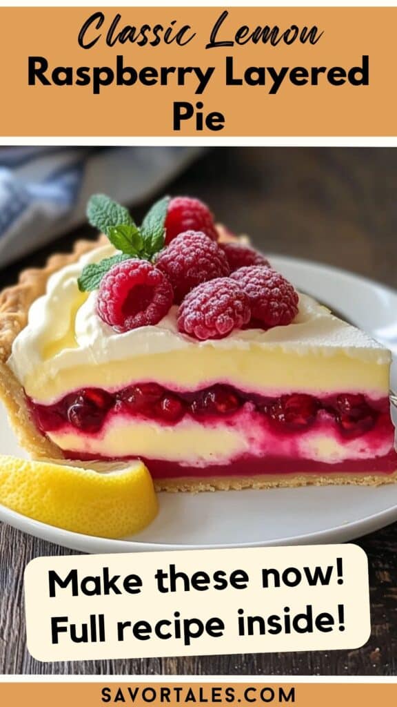 Lemon Raspberry Layered Pie - Savortales