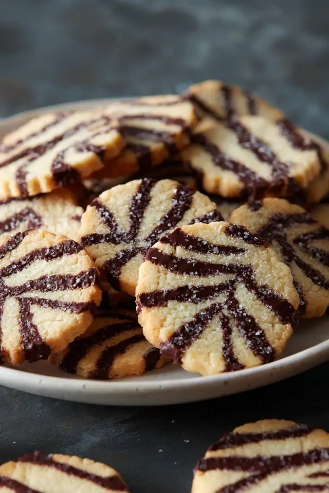 Zebra-Striped Shortbread Cookies - Savortales