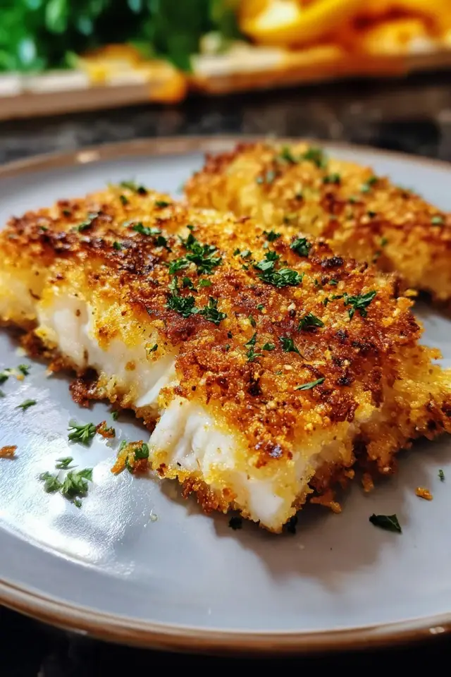 Crispy Parmesan Crusted Fish - Savortales