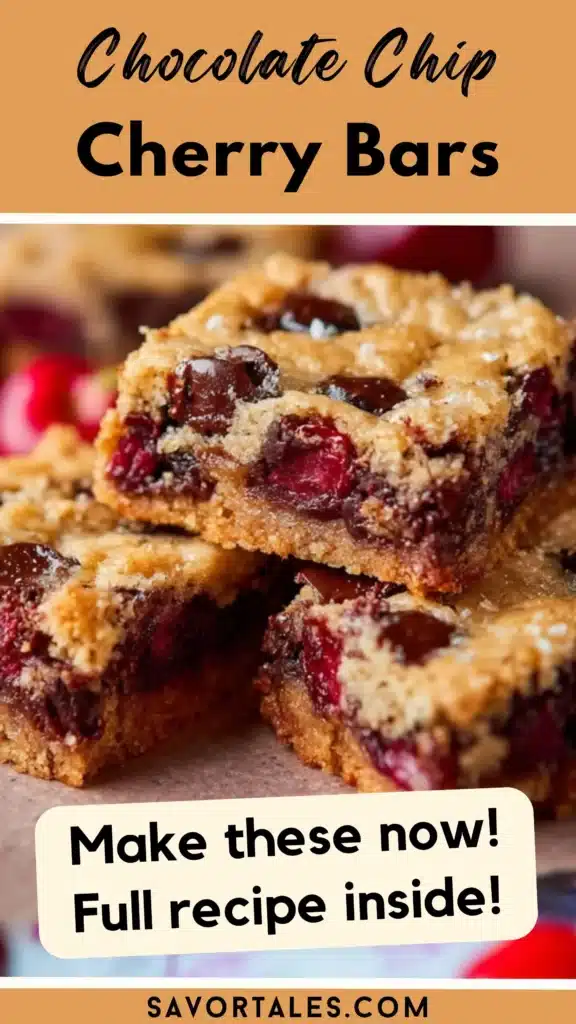 Chocolate Chip Cherry Bars: A Blissful Bite of Summer in Every Square ...