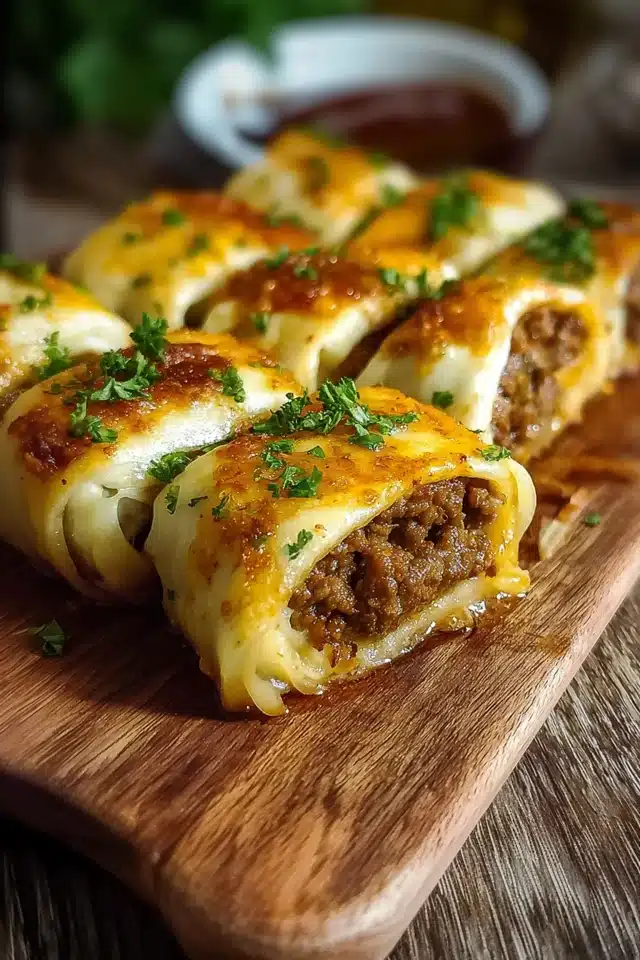 Cheesy Beef Roll Ups - Savortales