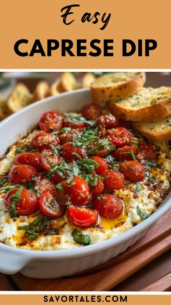 Easy Caprese Dip - Savortales