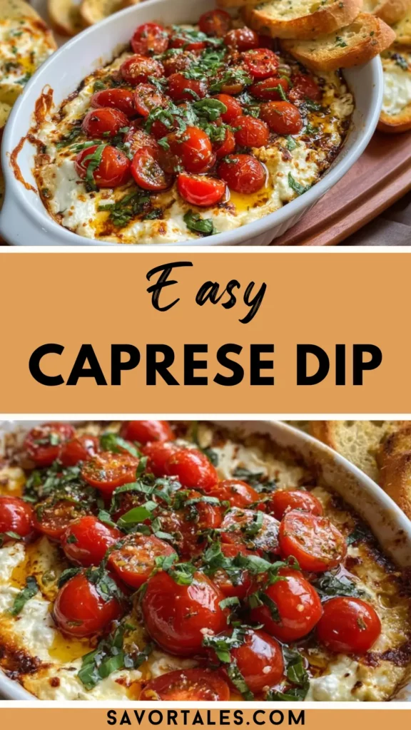 Easy Caprese Dip - Savortales