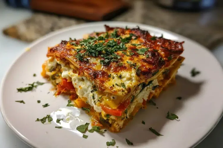 High Protein Veggie Lasagna - Savortales