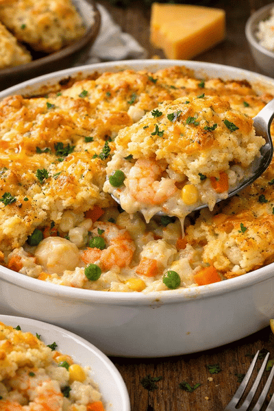 Cheddar Bay Biscuit Seafood Pot Pie - Savortales