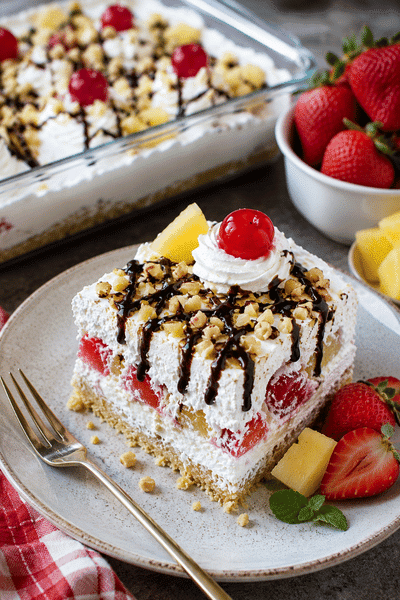 No-Bake Banana Split Cheesecake - Savortales